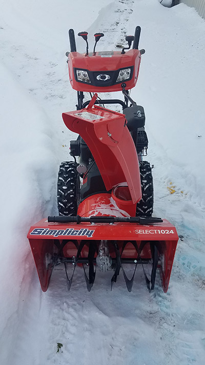 Simplicity - Our New Snowblower - DP Juza Woods + Fixtures